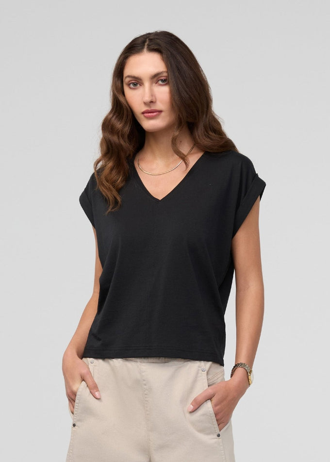 Women's Pima Cotton Dolman V-Neck