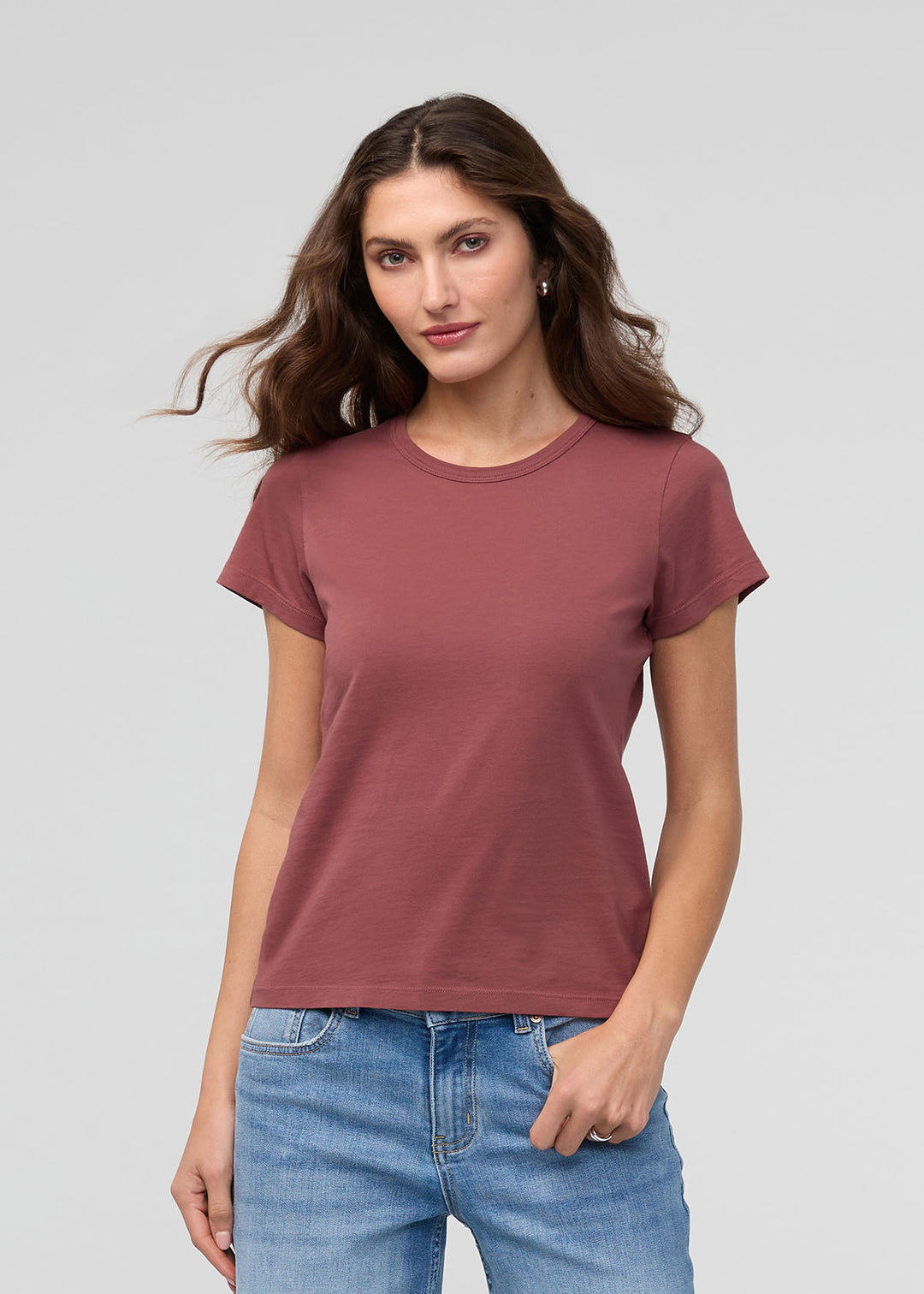 Women's Red Clay 100% Pima Cotton Fitted T-Shirt