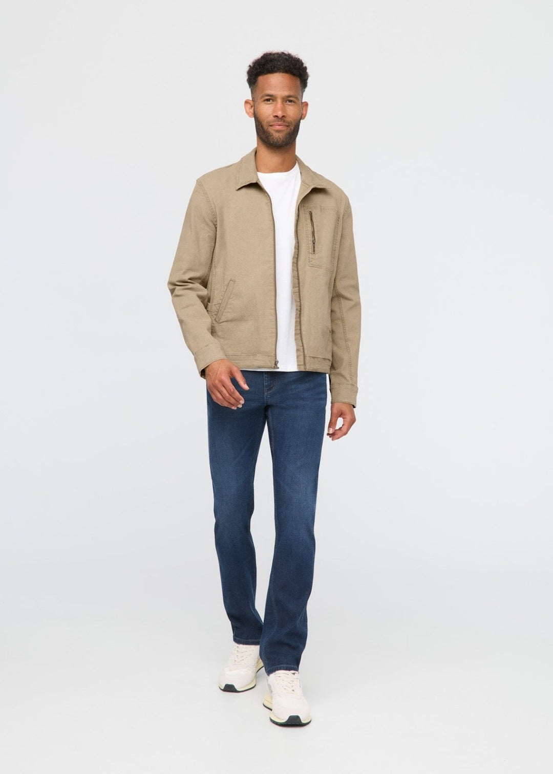 Men's Tan Stretch Canvas Utility Jacket