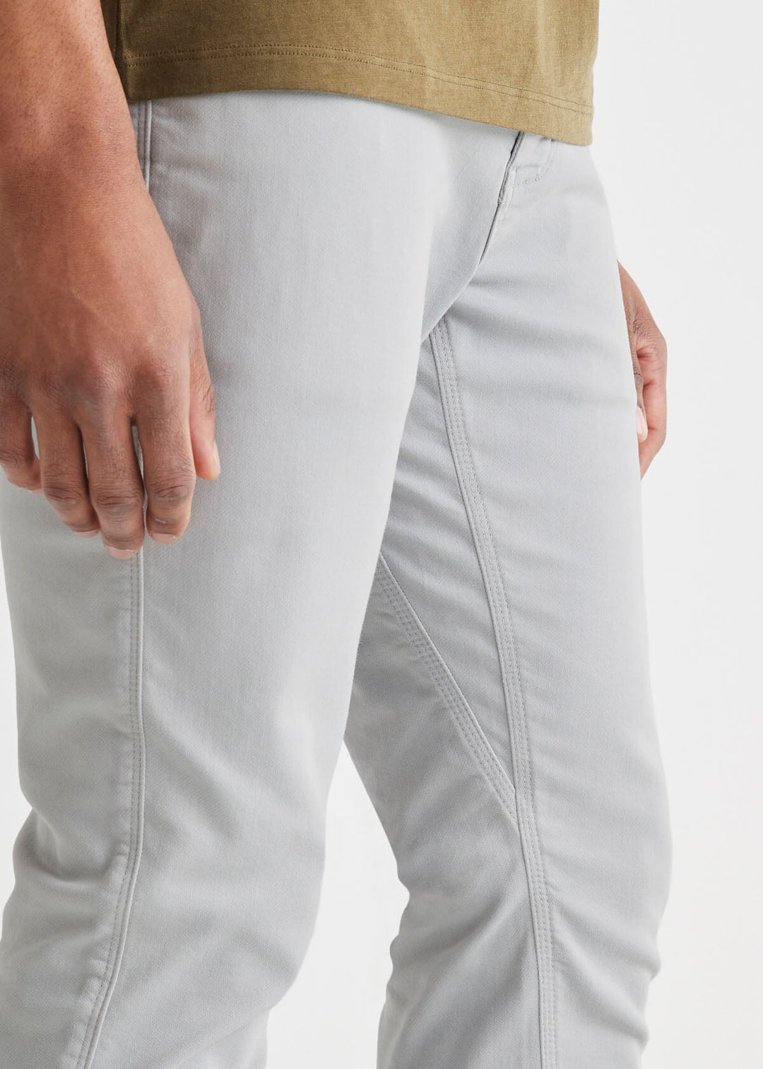 Men's Light Grey Slim Fit Dress Sweatpant