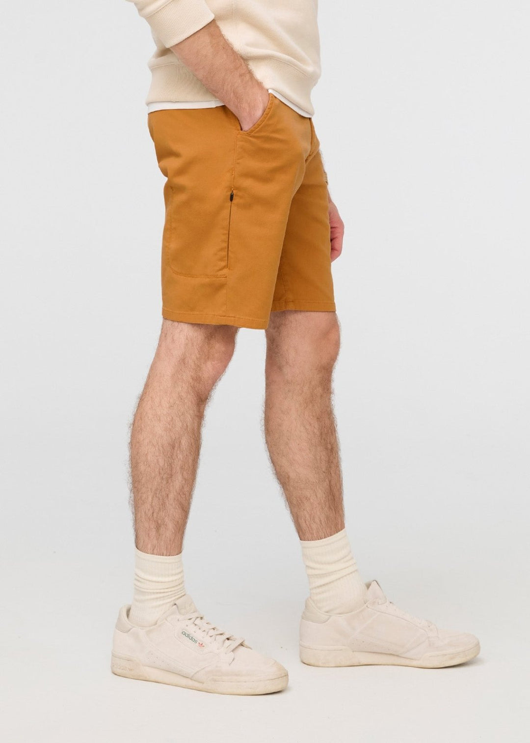 Men's Orange Lightweight Shorts Slim Fit