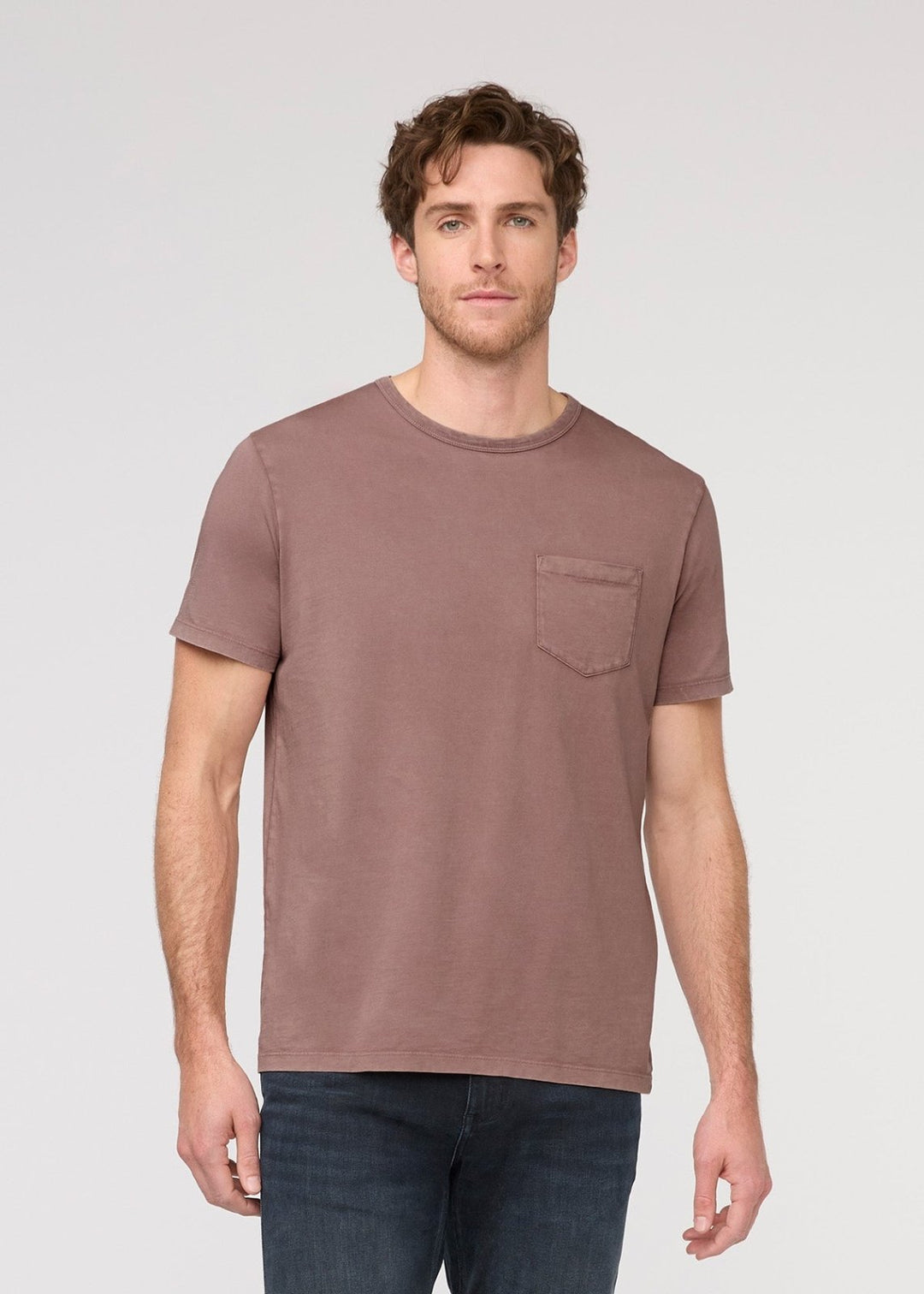 Men's Pima Cotton Vintage Style Mauve T-Shirt