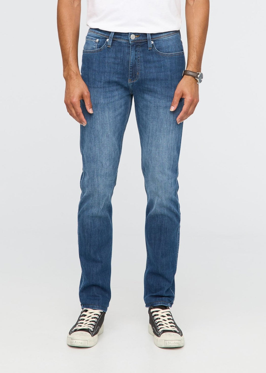 Men's Medium Wash Slim Fit Stretch Jeans