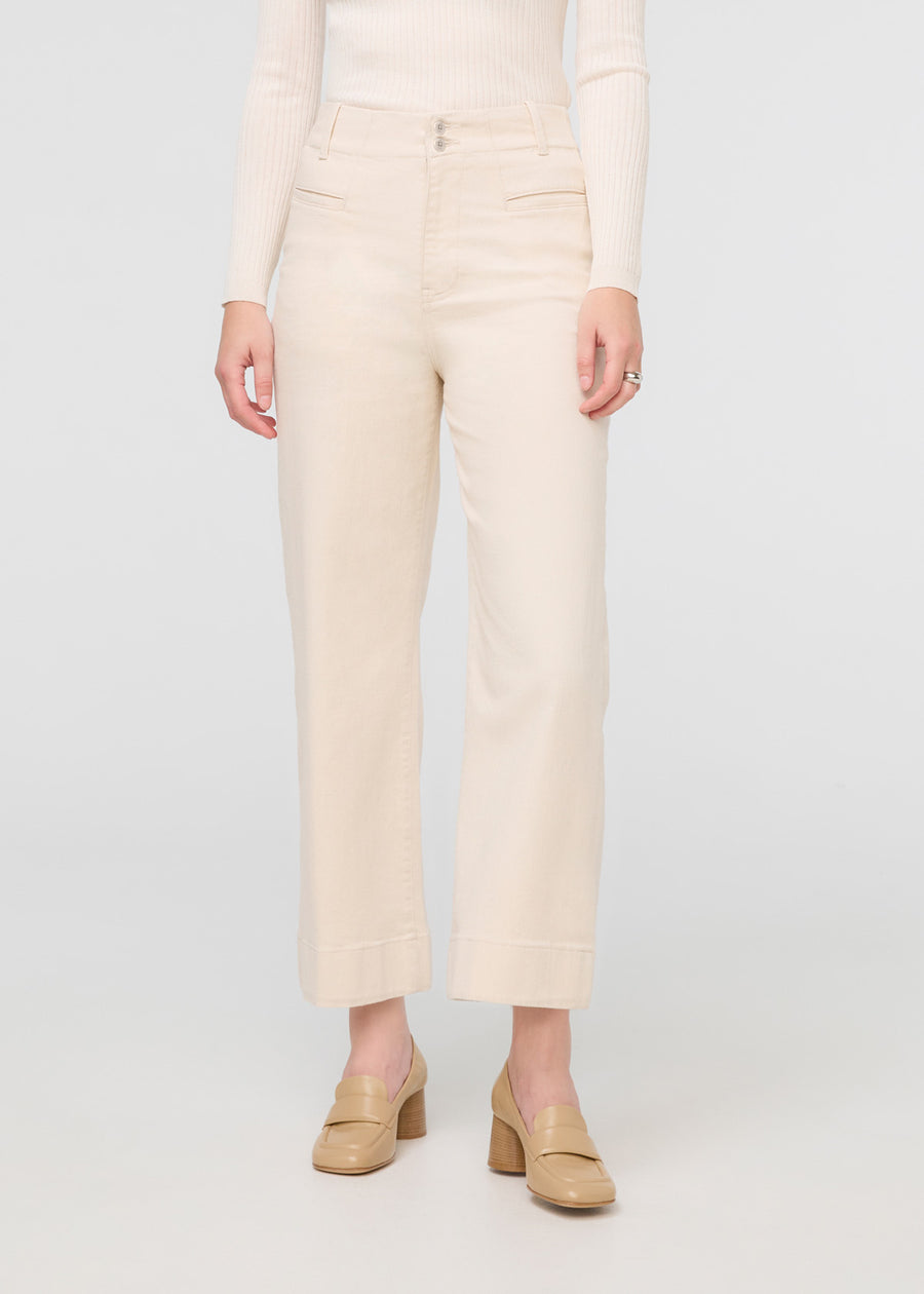 Women's Off-White High Rise Twill Trouser