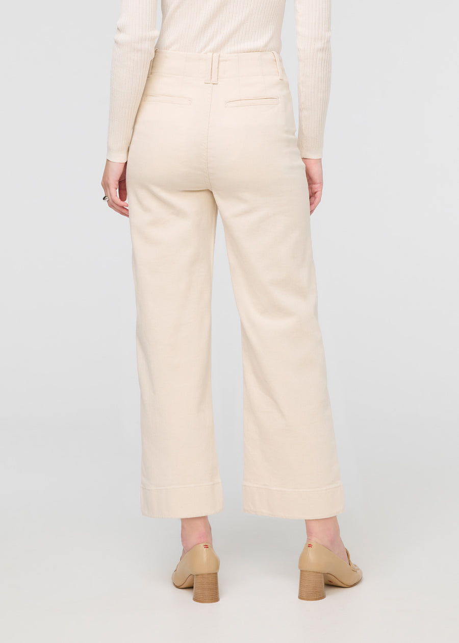 Women's Off-White High Rise Twill Trouser