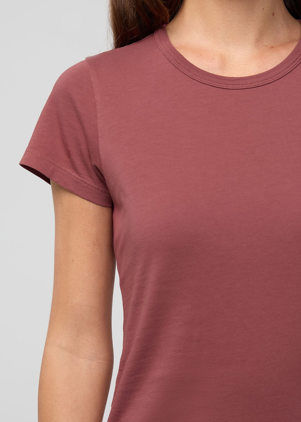 Women's Red Clay 100% Pima Cotton Fitted T-Shirt