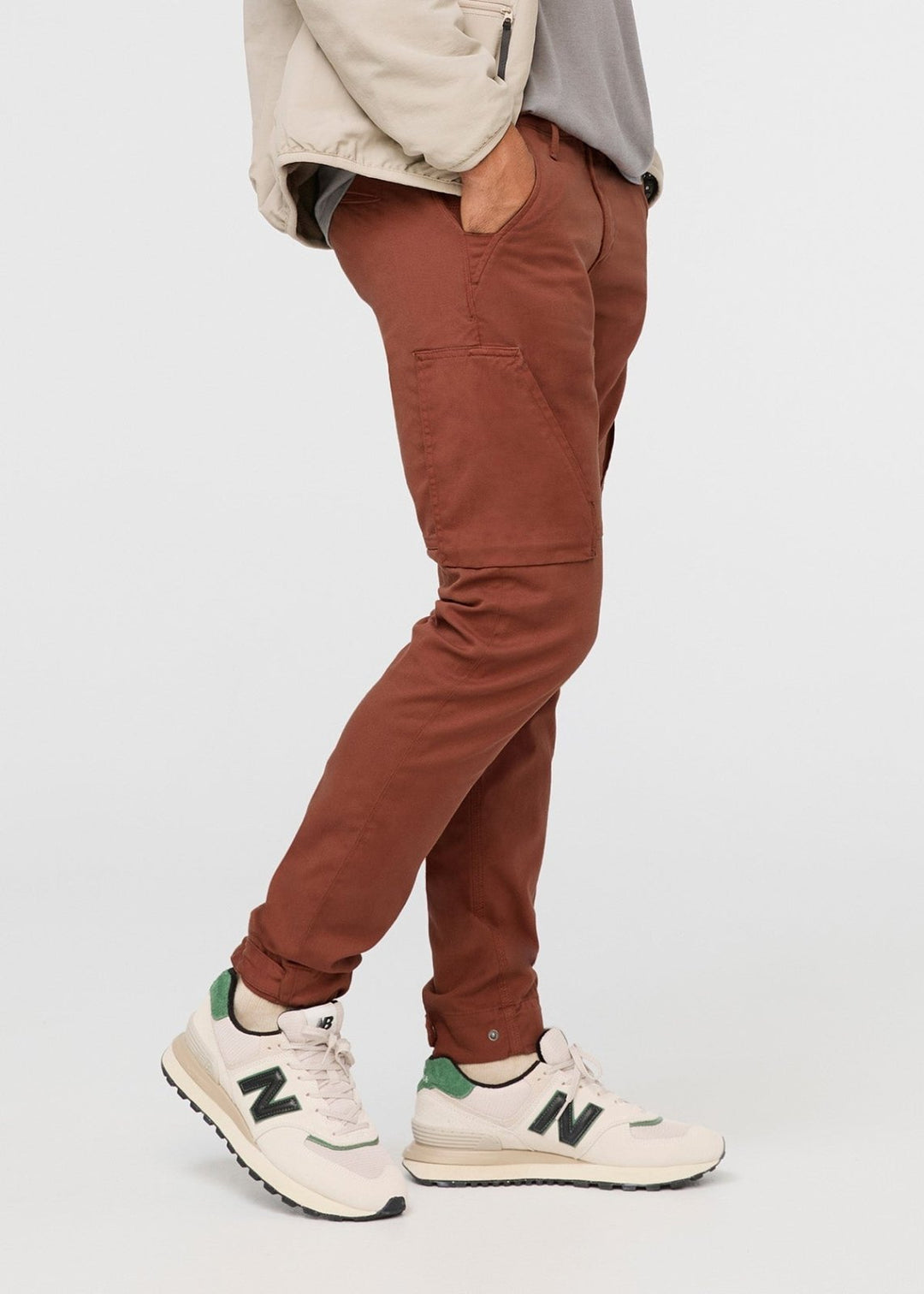 Men's Red-Brown Athletic Water Resistant Pant