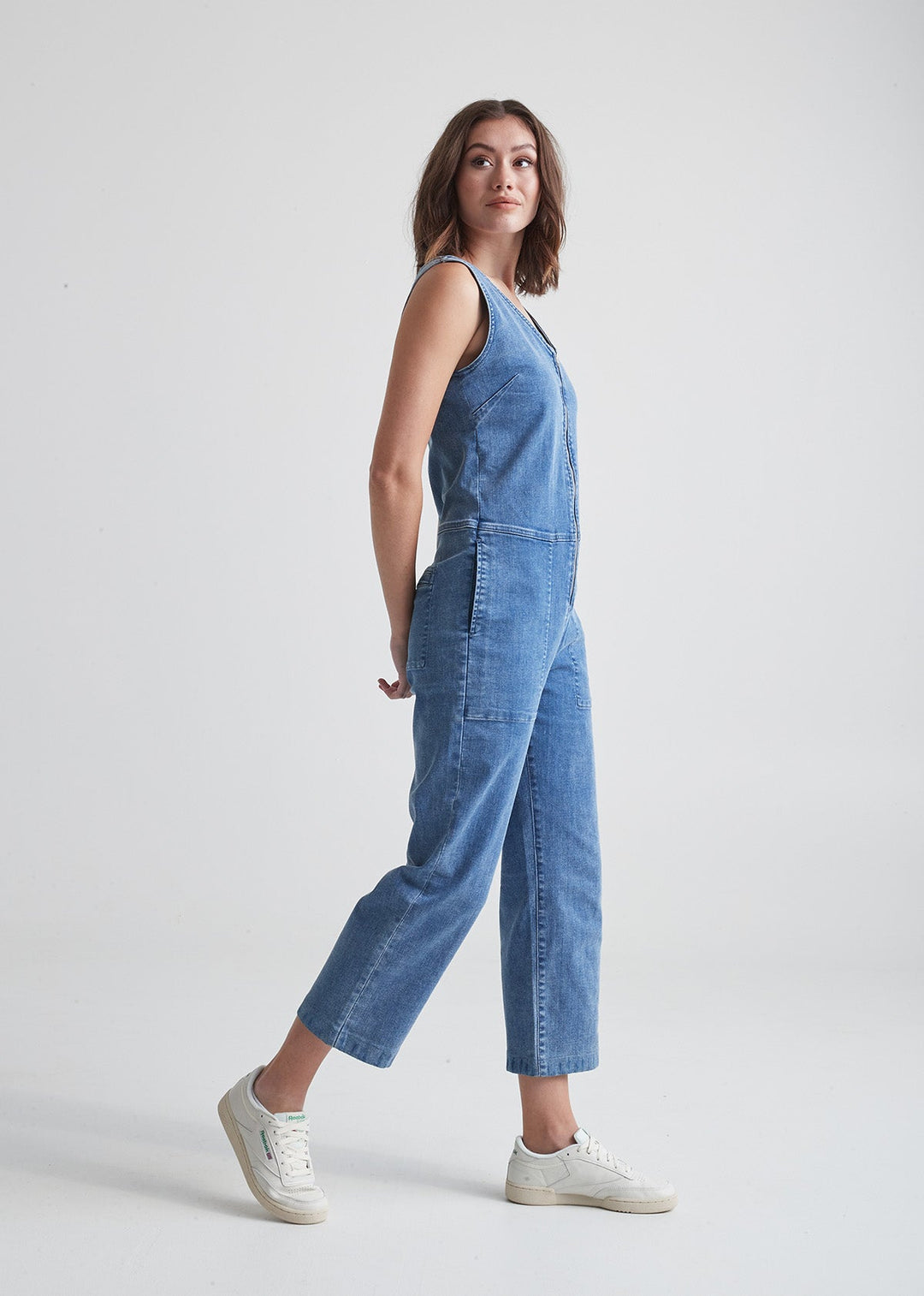 Women's Stretch Denim Jumpsuit